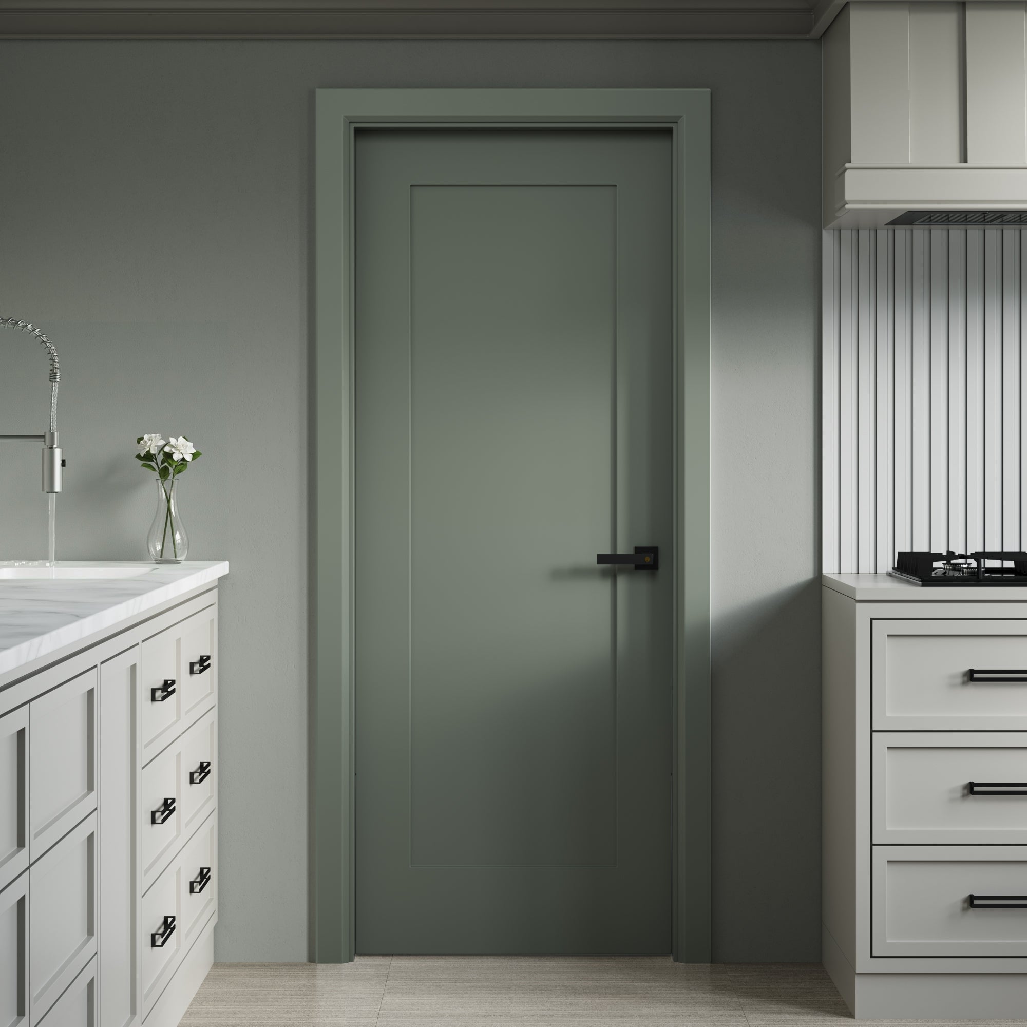 Dowell Primed Door Slab, Door Frame Kit
